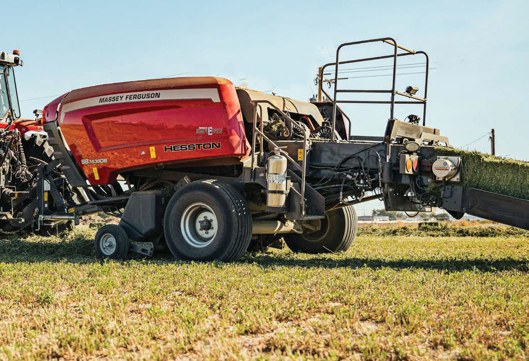 Massey Ferguson SB.1436DB double small square baler halves work rate ...